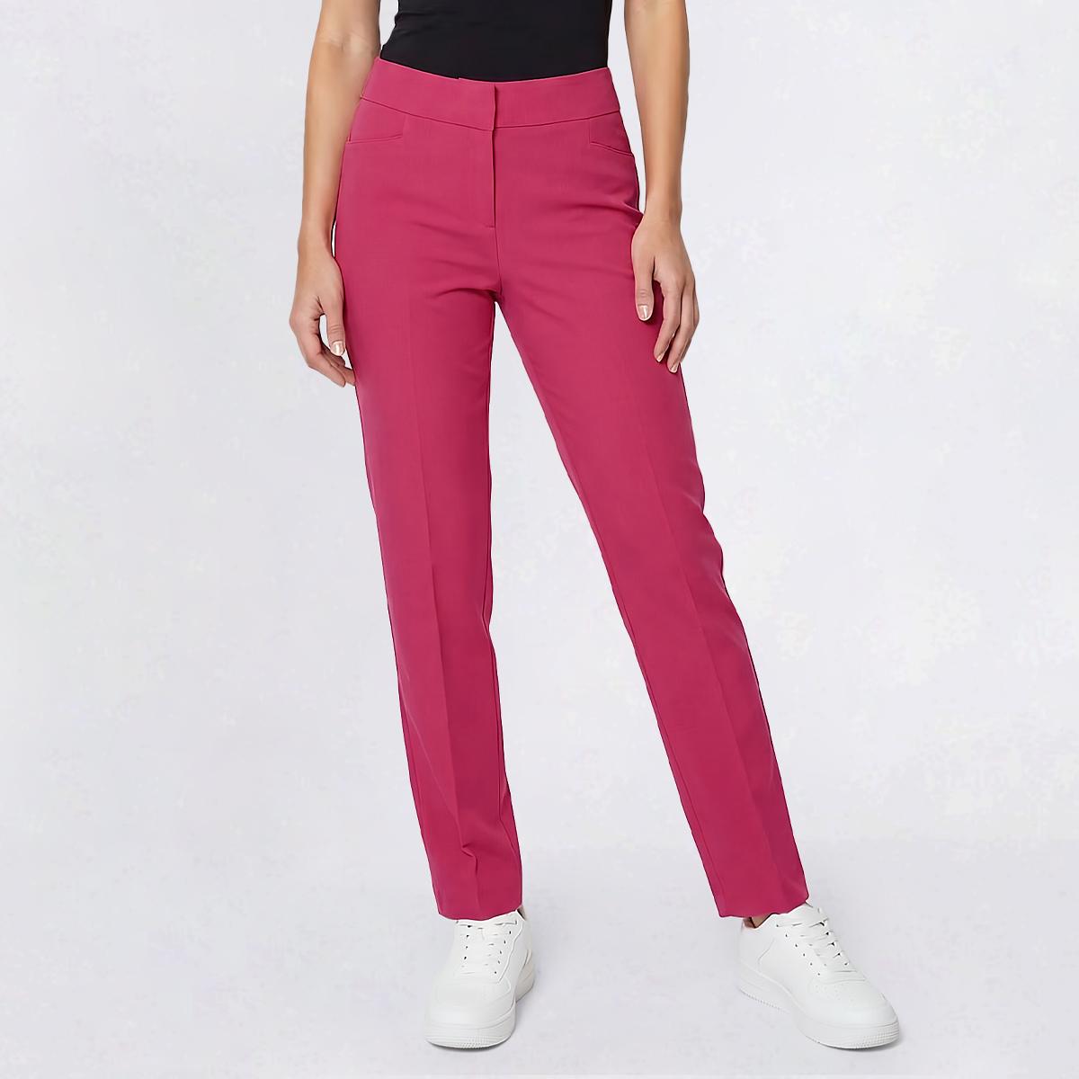 Petite Kasper Fly Front Slim Leg Dress Pants
